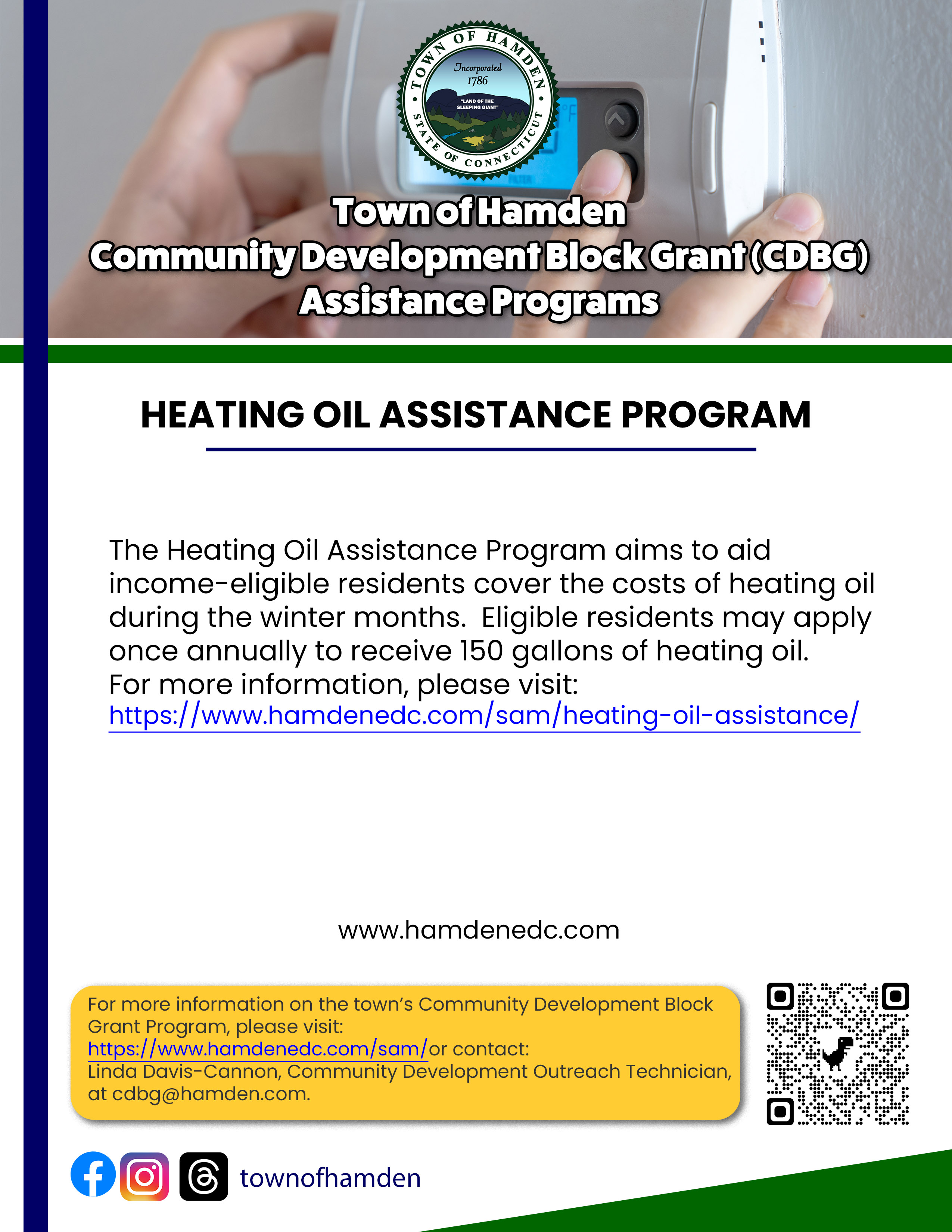 Heating Oil Assistance Program | Hamden Economic & Neighborhood Development